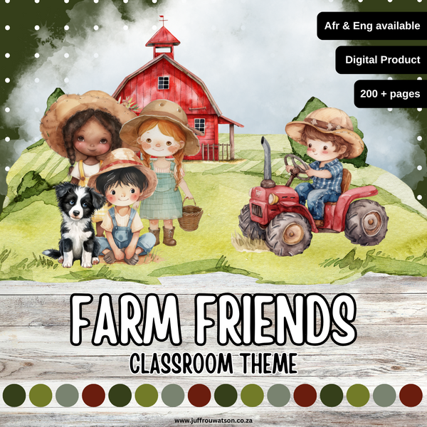 Farm Friends Classroom Theme | Plaasvriende Klaskamertema – Juffrou Watson