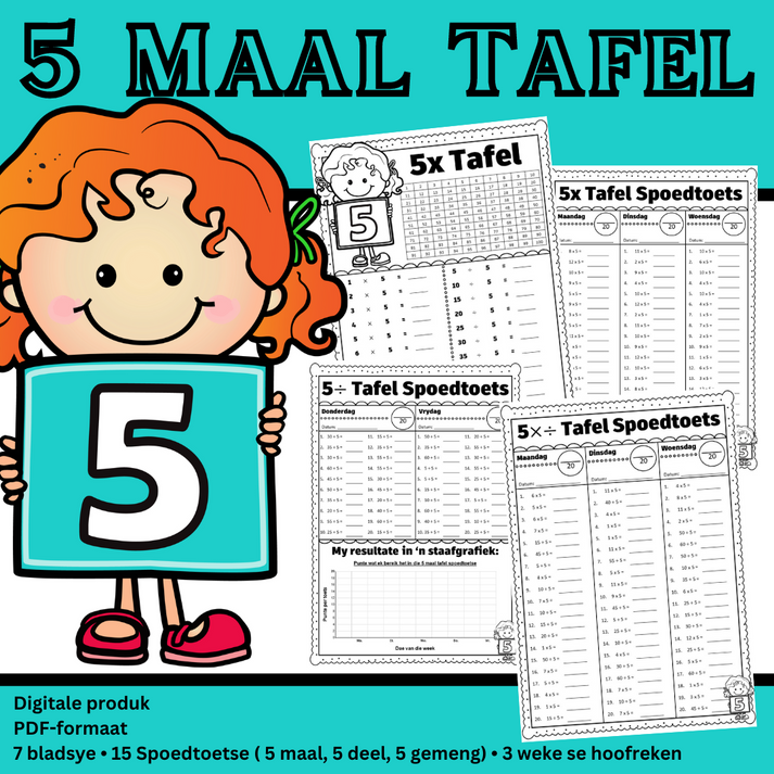 5 Times Table | 5 Maal Tafel – Juffrou Watson