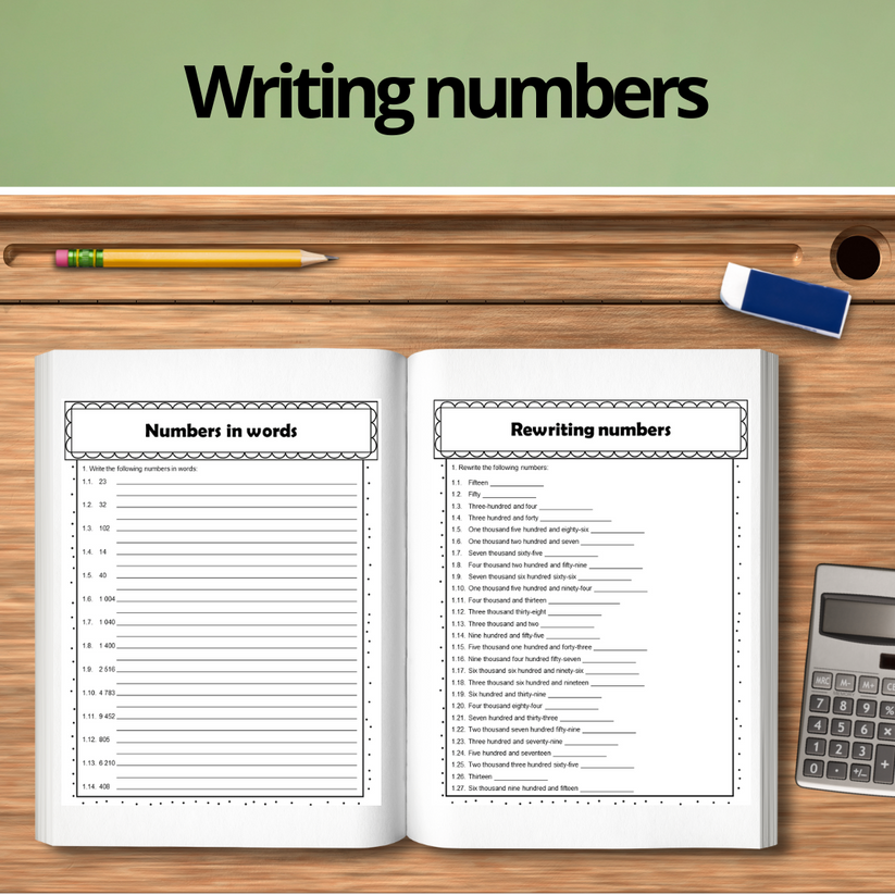 Rewriting numbers in words | Getalle in woorde – Juffrou Watson