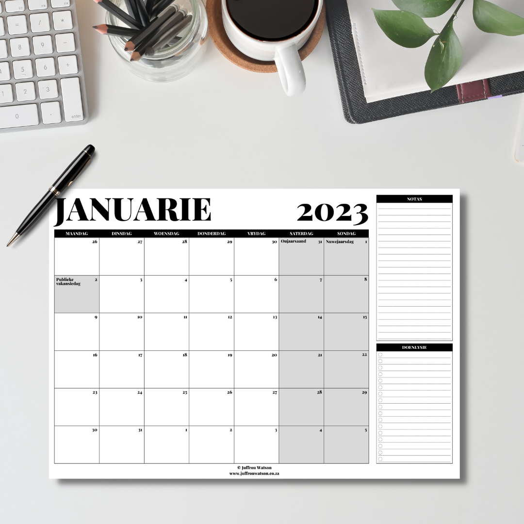 2023 Desk Calendars – Juffrou Watson
